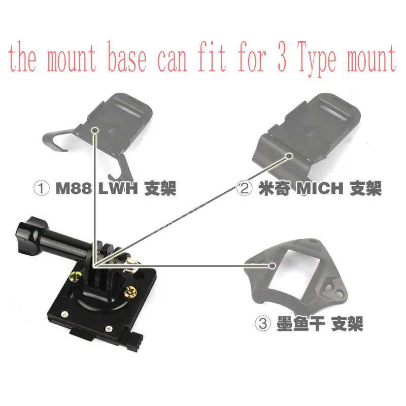 VULPO Tactical Helmet NVG Mount Base Connecter Adapter Fixed Mount For ...