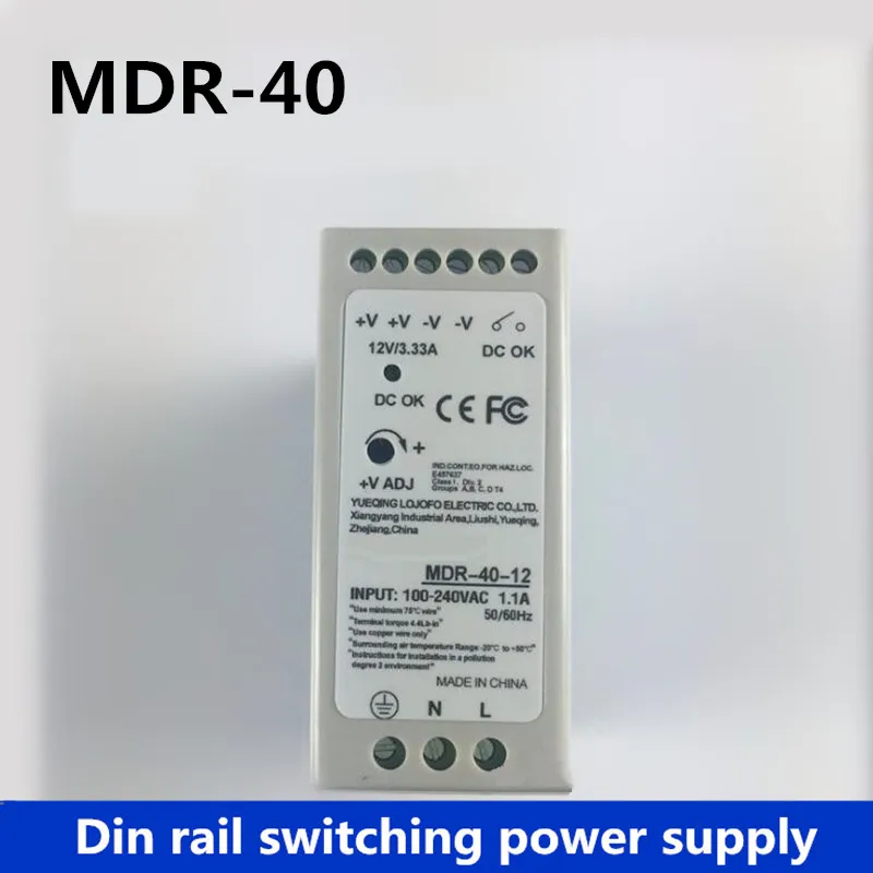 24v To 12v Dc Converter, Din Rail Power Supply 40W, AC 110v/220v To DC ...