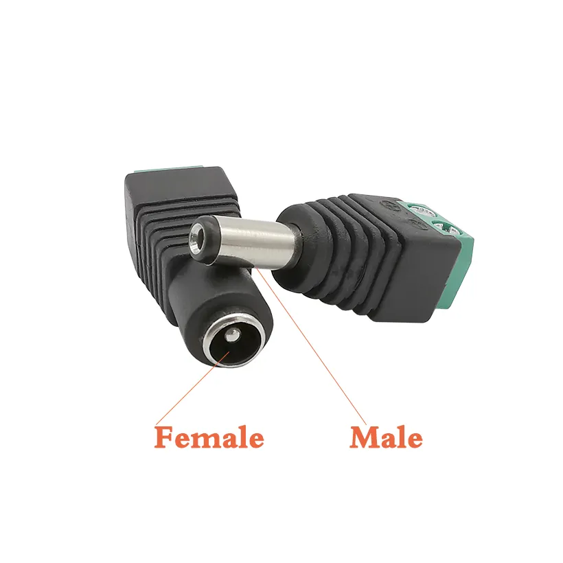 DC Power Connector: 2.1 X 5.5mm Male & Female Adapter For CCTV Cameras ...