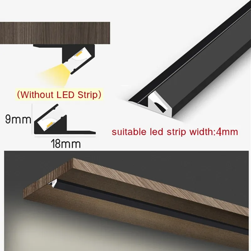 DHgate.com:Sleek LED Aluminum Channel | Oblique Diffuser for Cabinet ...