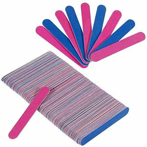 180/240 Grit Double-Sided Disposable Nail Files 100-Count for Manicure ...