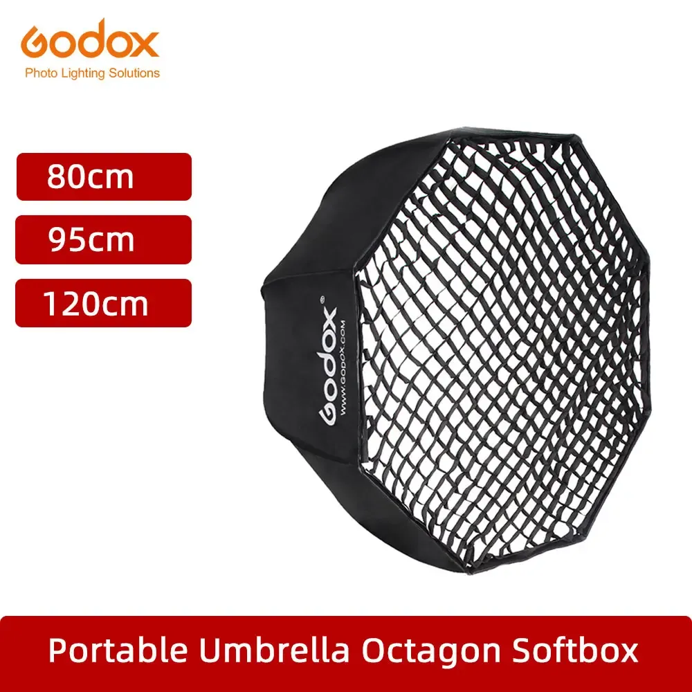 Godox 80-120cm Portable Reflector Softbox Umbrella w/ Honeycomb Grid ...