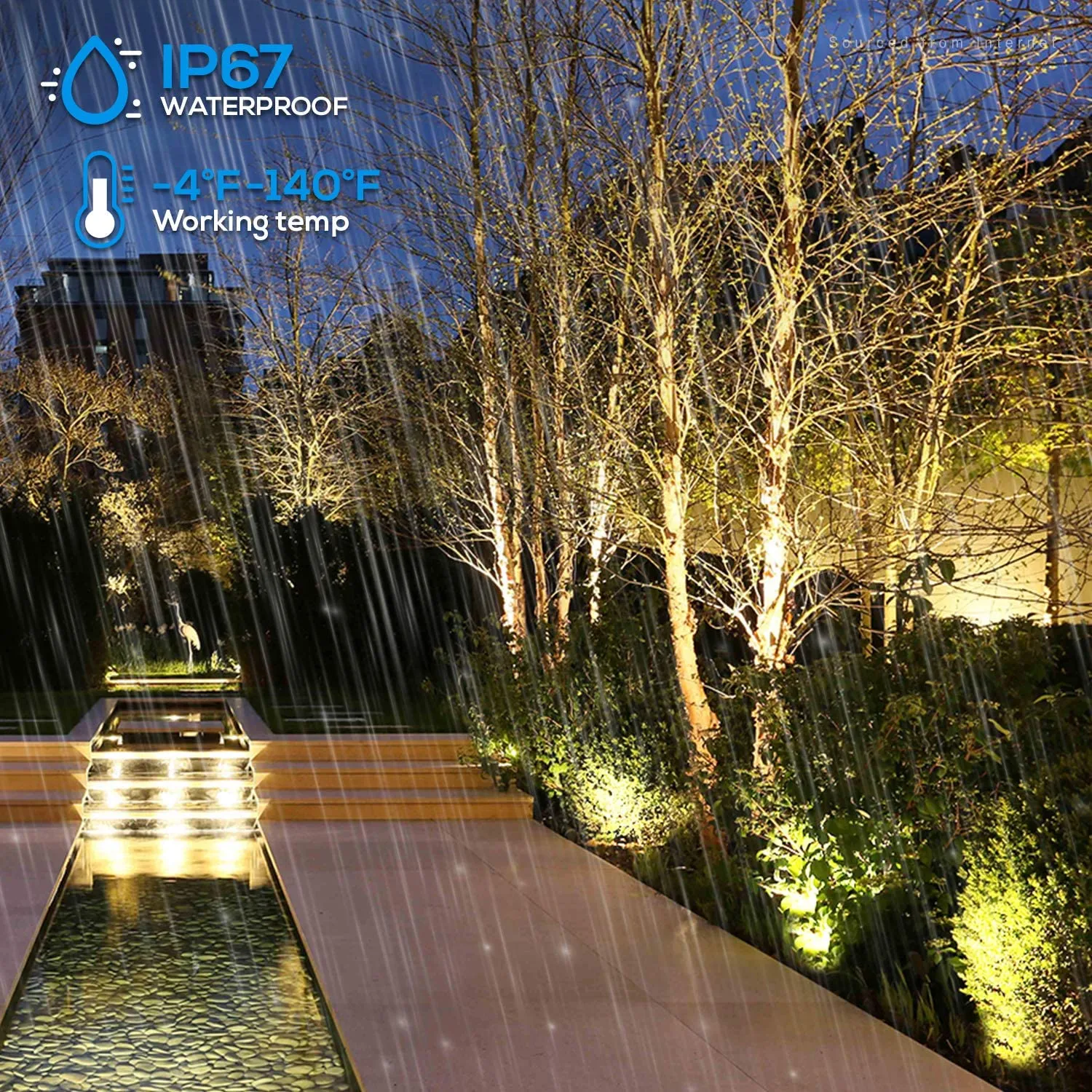 DHgate.com:4-Pack IP67 DC12V Aluminum WIFI LED Underground Lamps for ...