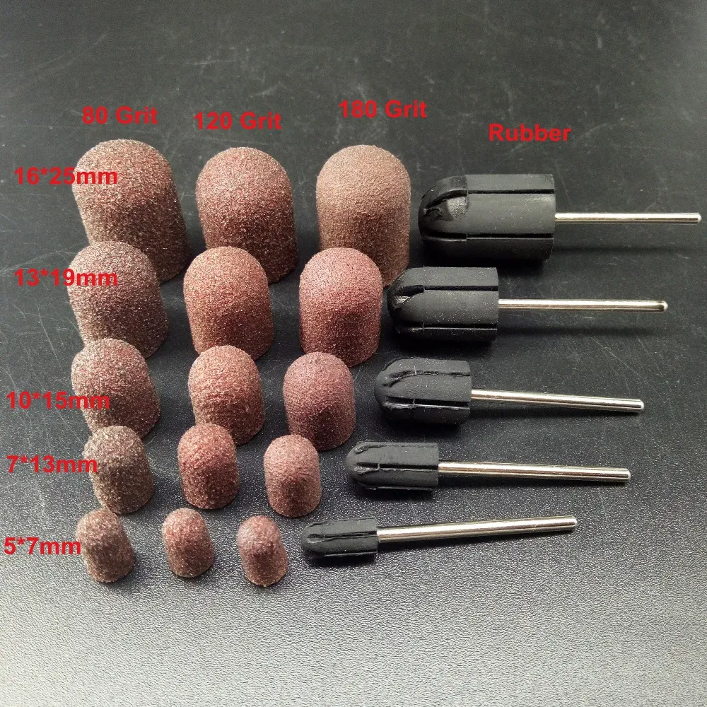 DHgate.com:5 Pcs Professional Nail Sanding Caps (5 Sizes) for Electric ...
