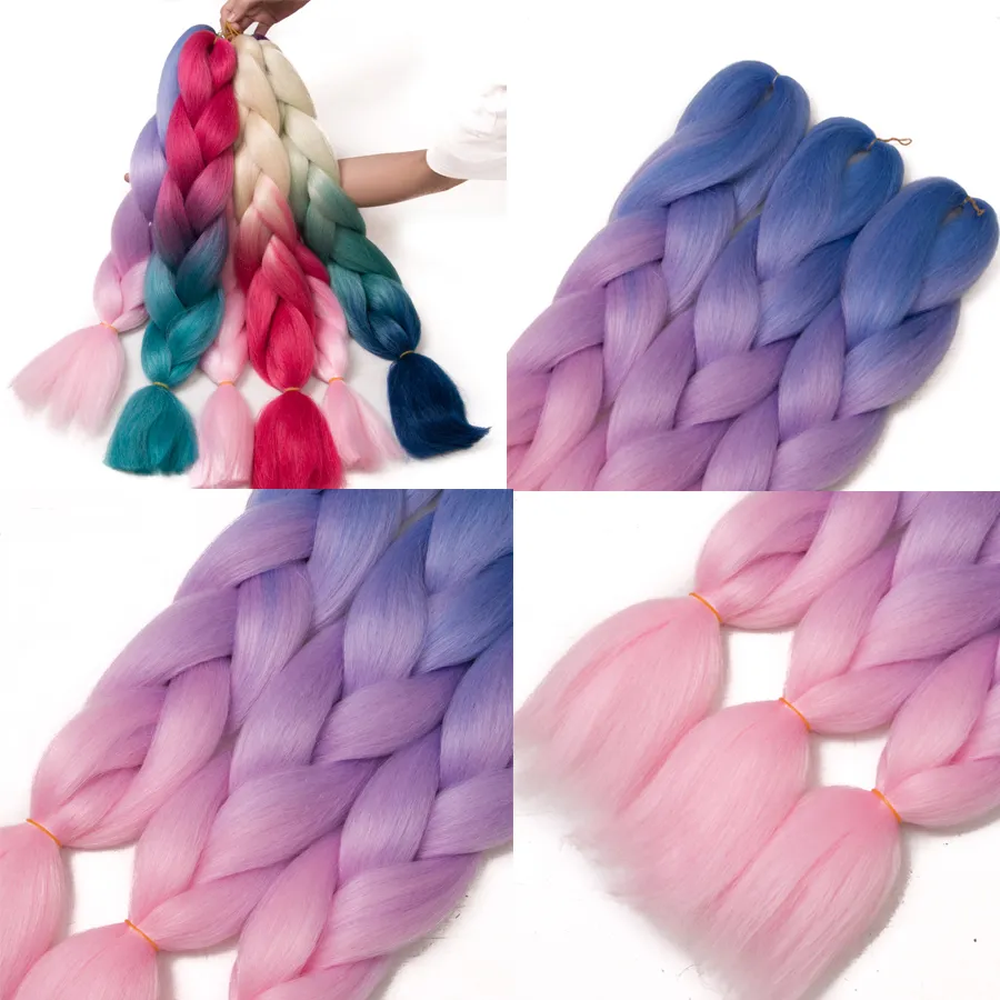 VERVES Jumbo Synthetic Braiding Hair Extensions: 5-Piece/Pack, 24 Inch ...