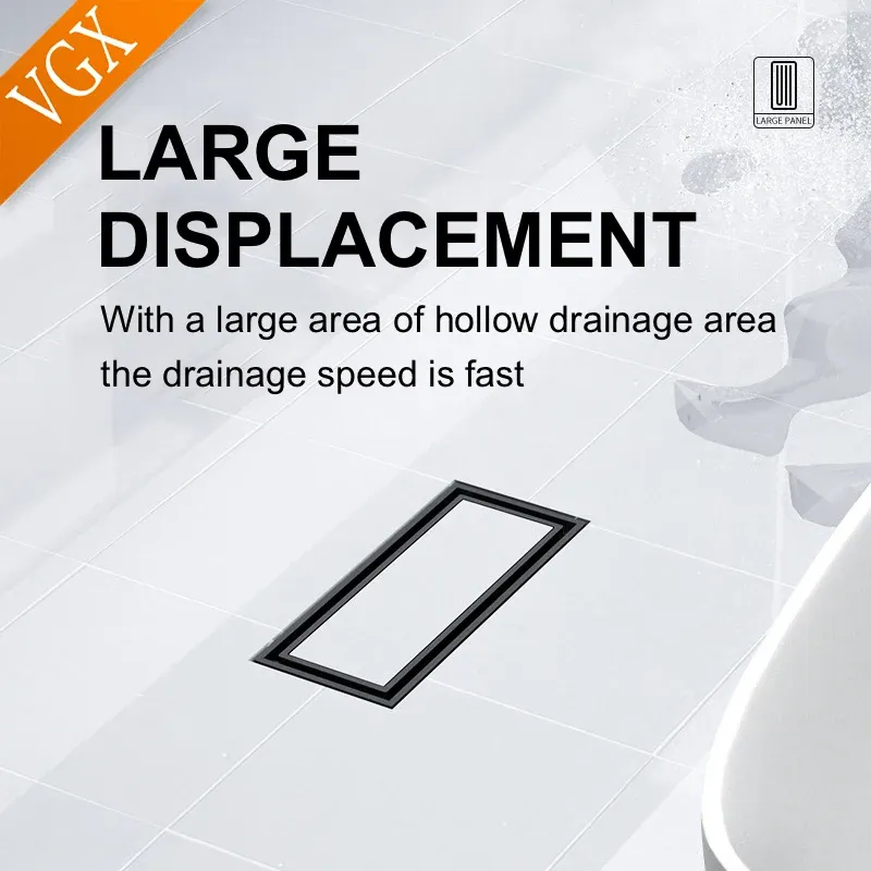 VGX Invisible Floor Drain Valve Cover With Backflow Preventer For ...