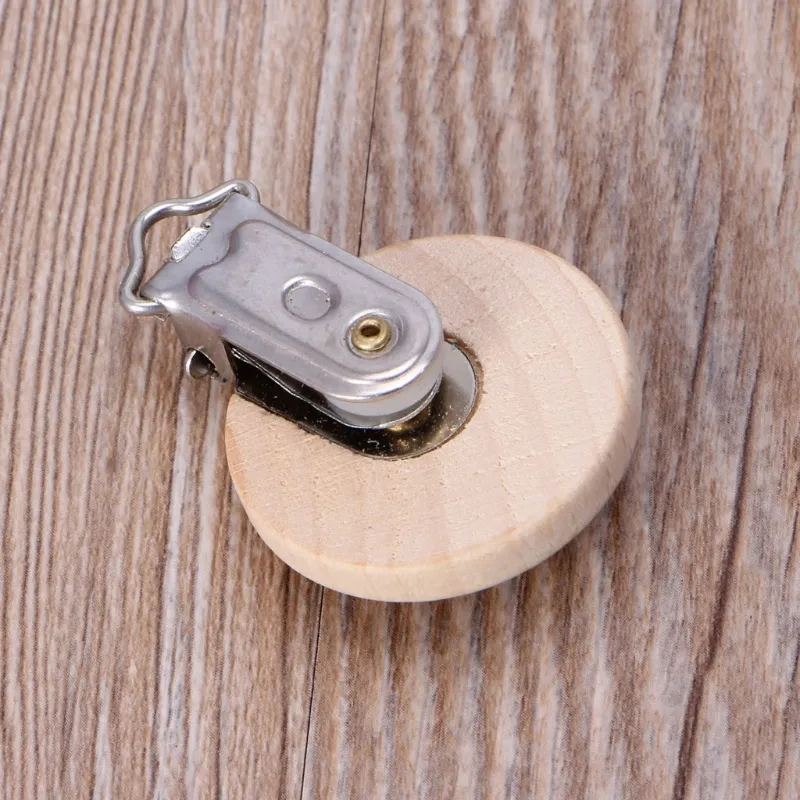 Beech Wood Pacifier Clips Nursing Accessories Chewable Teething Clip ...
