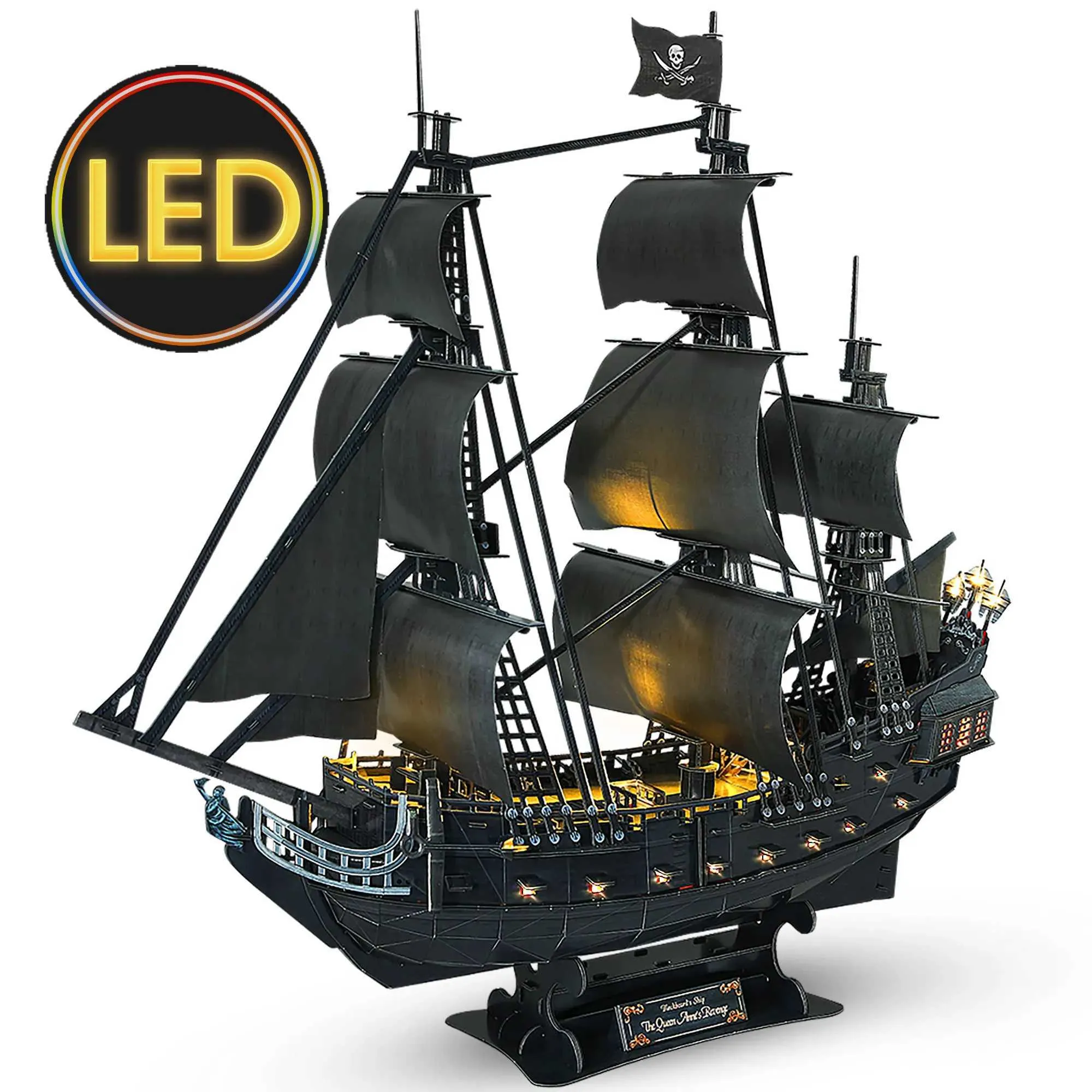 CubicFun 3D Metal Puzzle Queen Annes Revenge Neutral Paper Model Kit ...