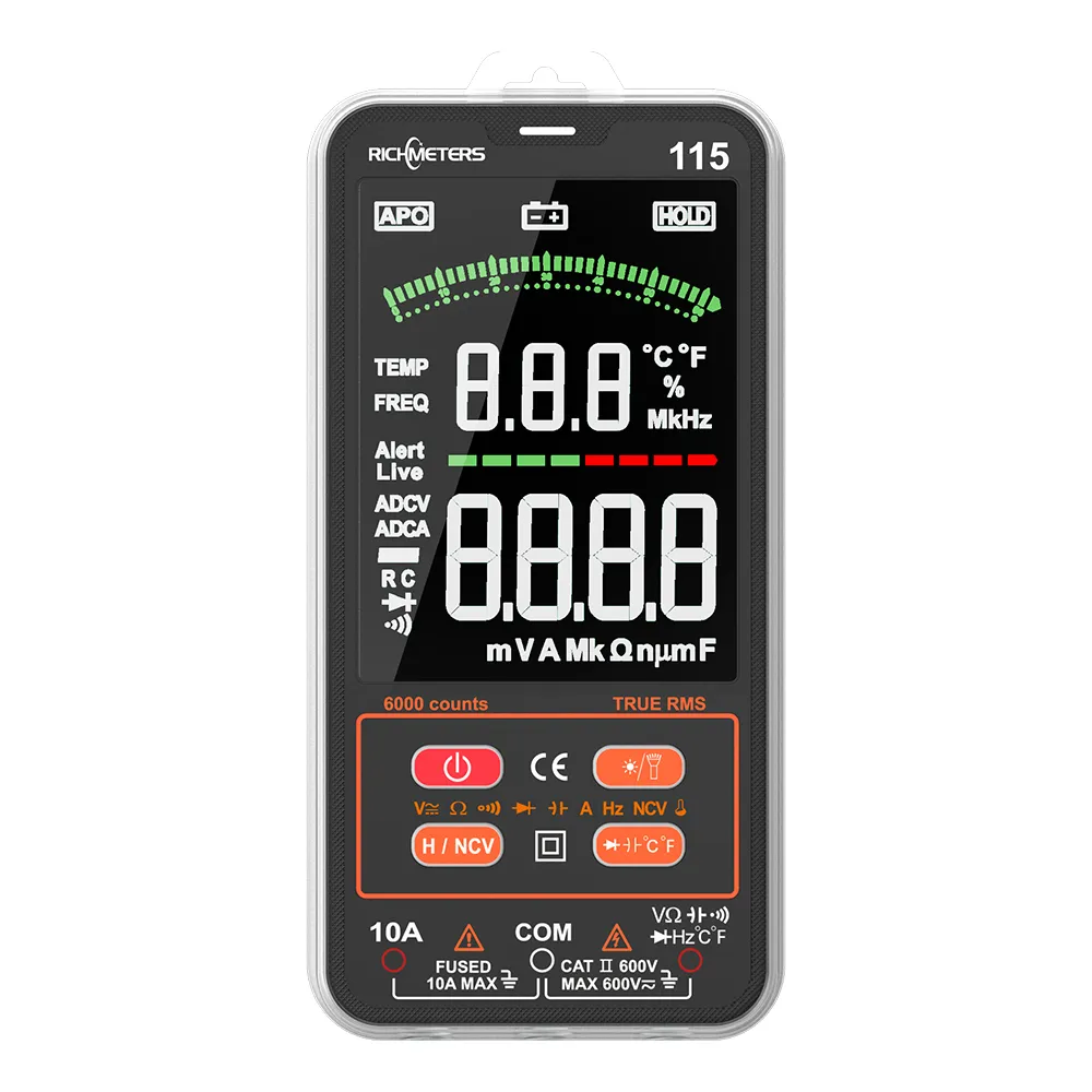 Premium Digital Multimeter: 6000 Counts, True RMS, Accurate Voltage ...