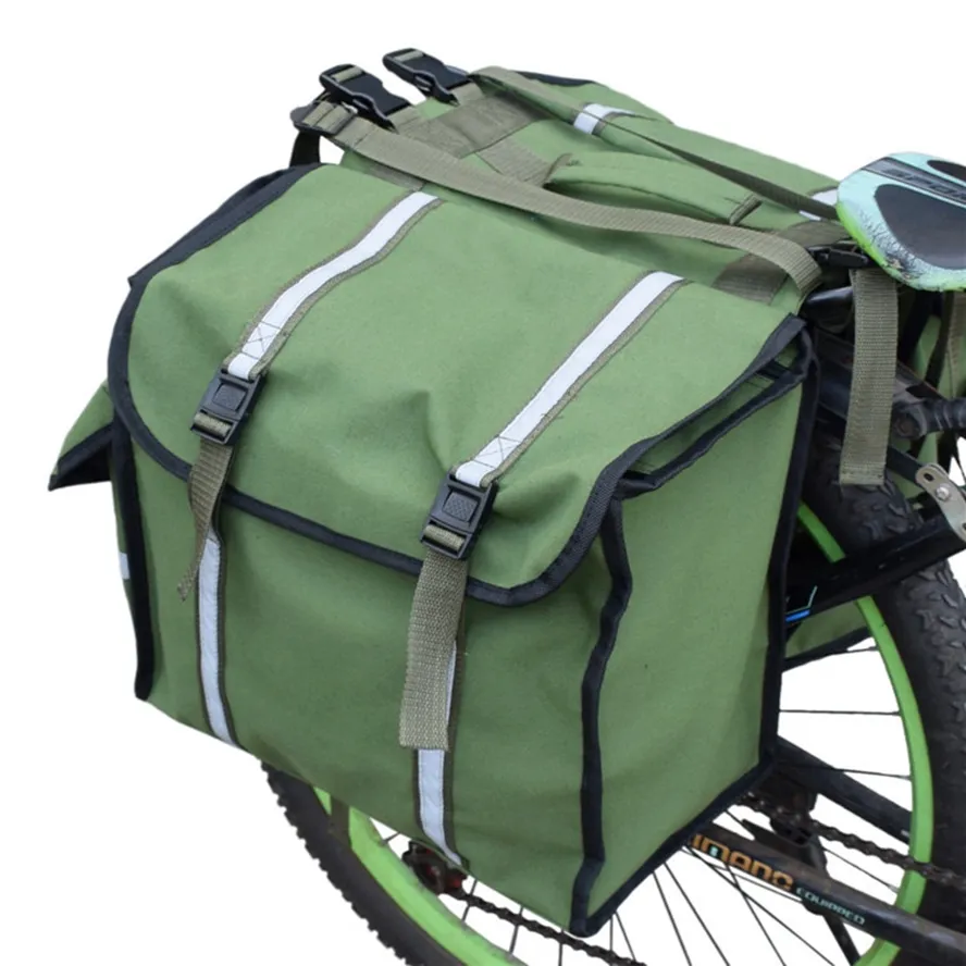 50L Waterproof Bicycle Rear Rack Trunk Bag with Reflective Strip for ...