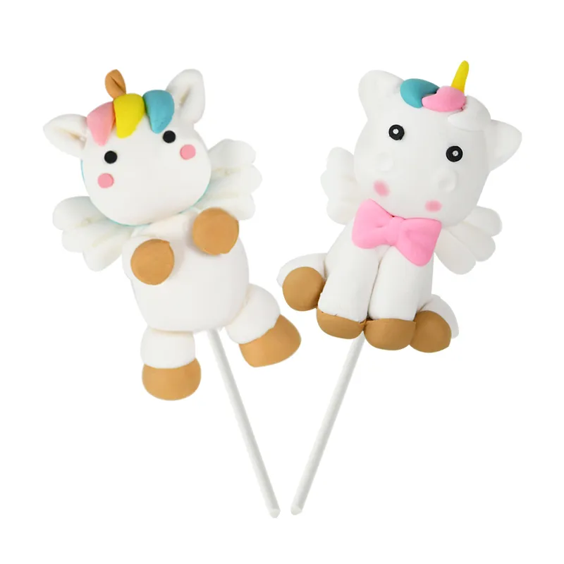 Rainbow Unicorn Horn cake decorations for Wedding, Birthday, Baby ...