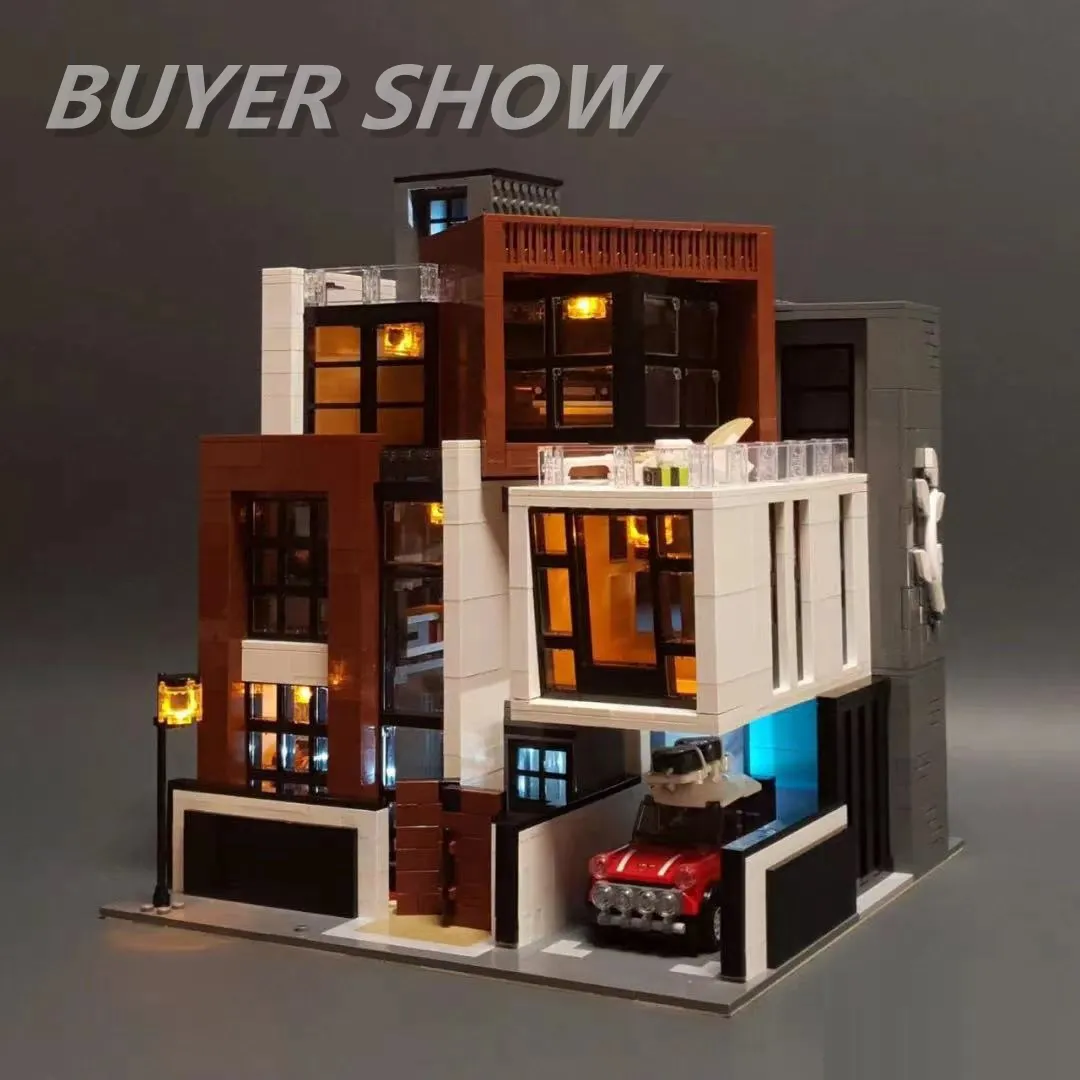 Modern Villa Building Blocks Set - Cube Brown Architecture, Shop Now ...