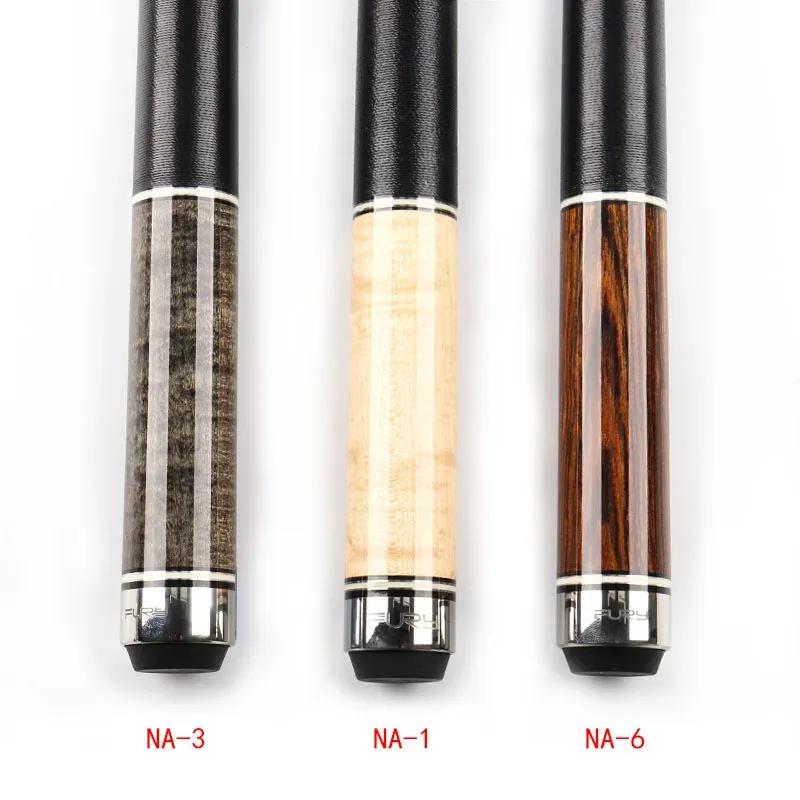 FURY NA Series Solid Wood Billiards Pool Cues 11.75mm & 12.75mm Tips ...