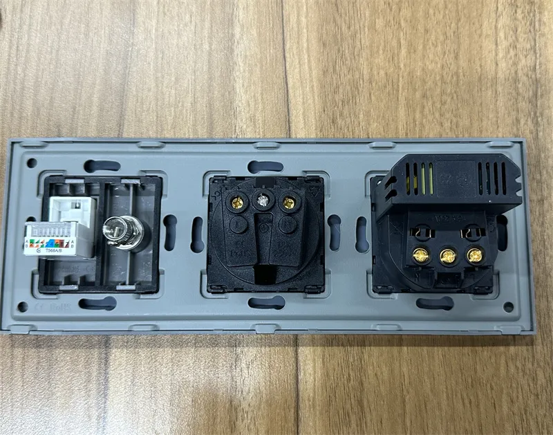EU Standard Wall web socket with TV Connector for Home Improvement ...