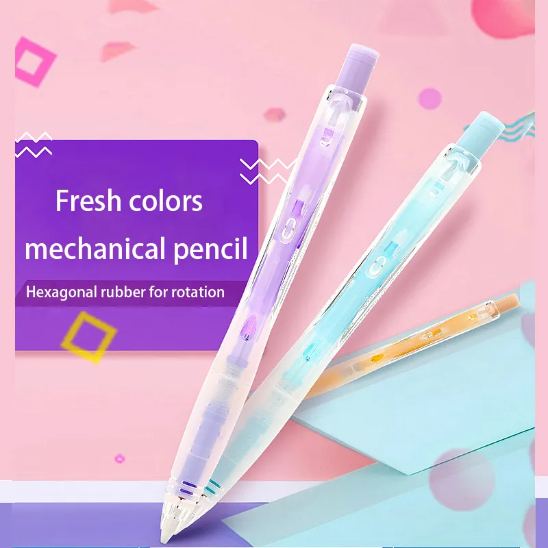Japan KOKUYO Mechanical Pencils 0.5mm Transparent Candy Colors Smooth ...