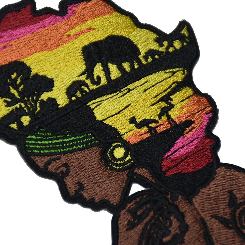 Large Embroidered Iron Patches - Mother Africa Design, Premium Clothing ...