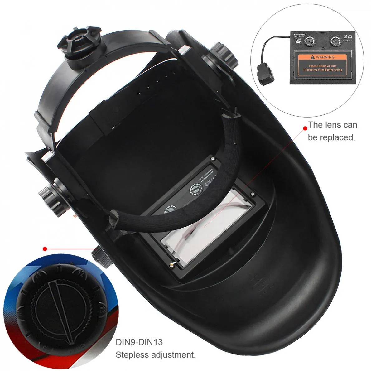 DHgate.com:Solar Auto Darkening Welding Helmet - Professional TIG MIG ...