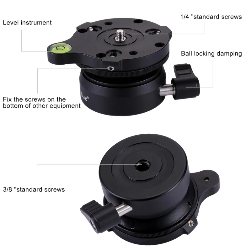 Camera Tripod Ball Head: PULUZ Universal 1/4 inch DSLR Dome Leveling ...