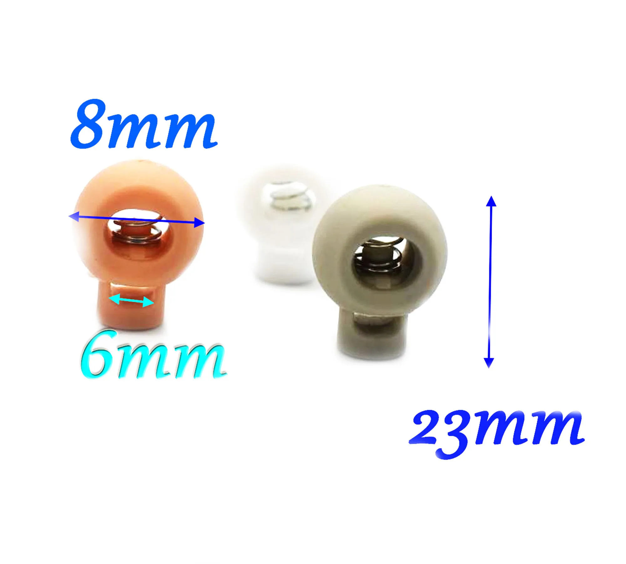 DHgate.com:Spring Buckle Cord Locks, Plastic Ball Round Single Hole ...