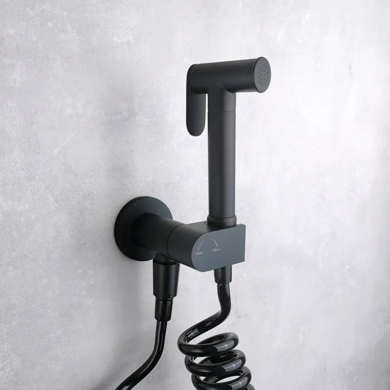 DHgate.com:Brass Bidet Sprayer Set - Matte Black, Open/Close Switch ...