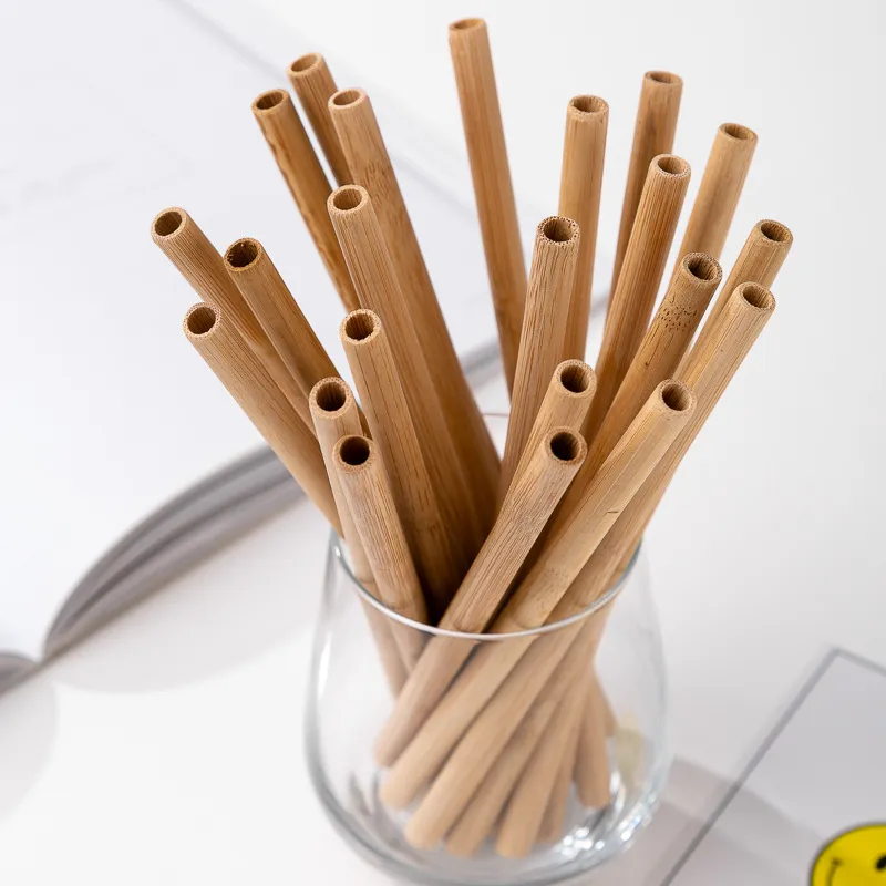 Eco Friendly Bamboo Straws With Case And Clean Brush Reusable Eco ...