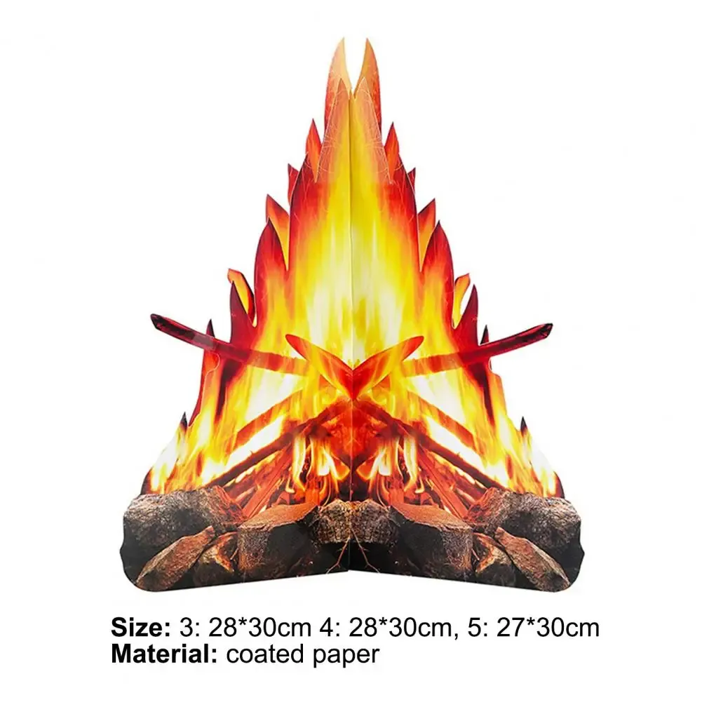 3D Cardboard Campfire - Realistic Artificial Flame Lights for Party ...