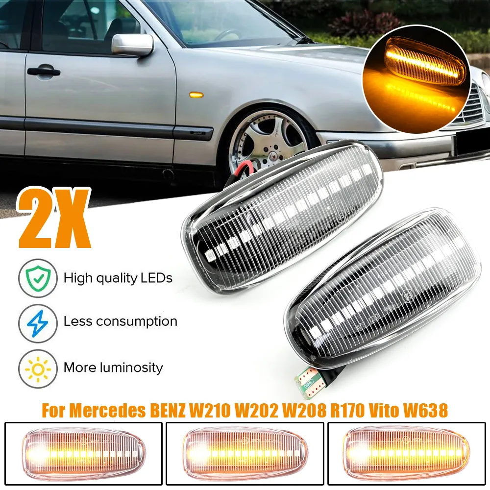 LED Flashing Side Turn Signal Lights For Mercedes Benz W210 W202 W208 R170 Vito W638 Enhance Your Cars Style With Dynamic Side Marker Lamp And Auto Accessories From Ddmyfriend 9.6 DHgate.Com