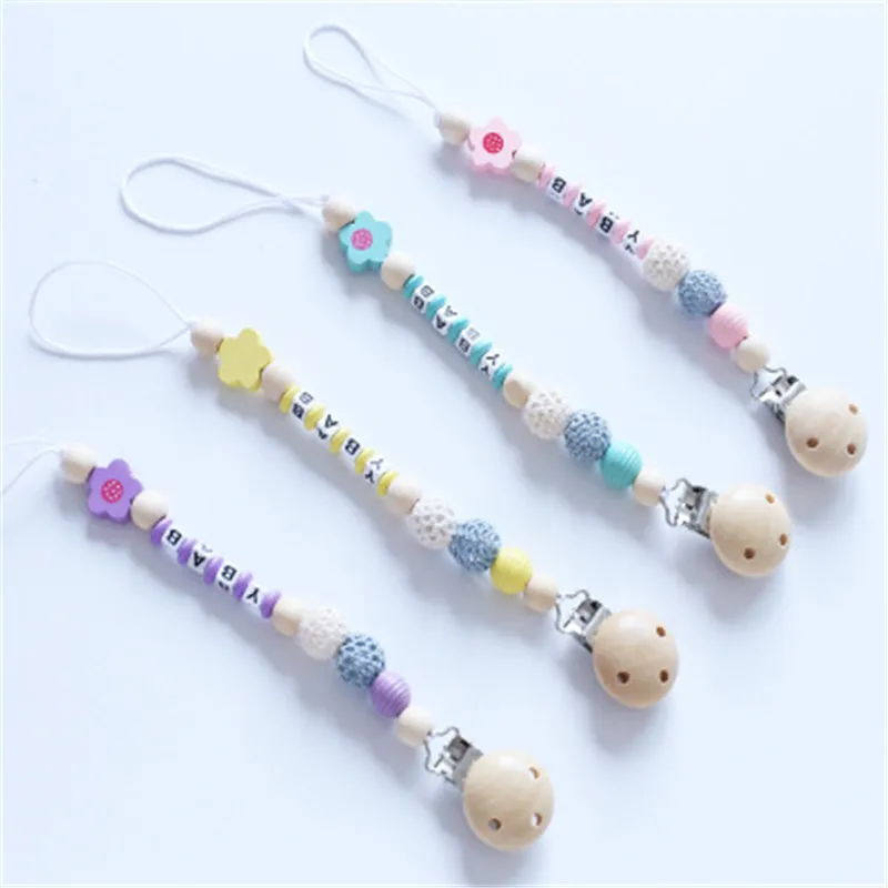 Handmade Baby Pacifier Clip Chain - Colorful Beads, Secure Nipple ...