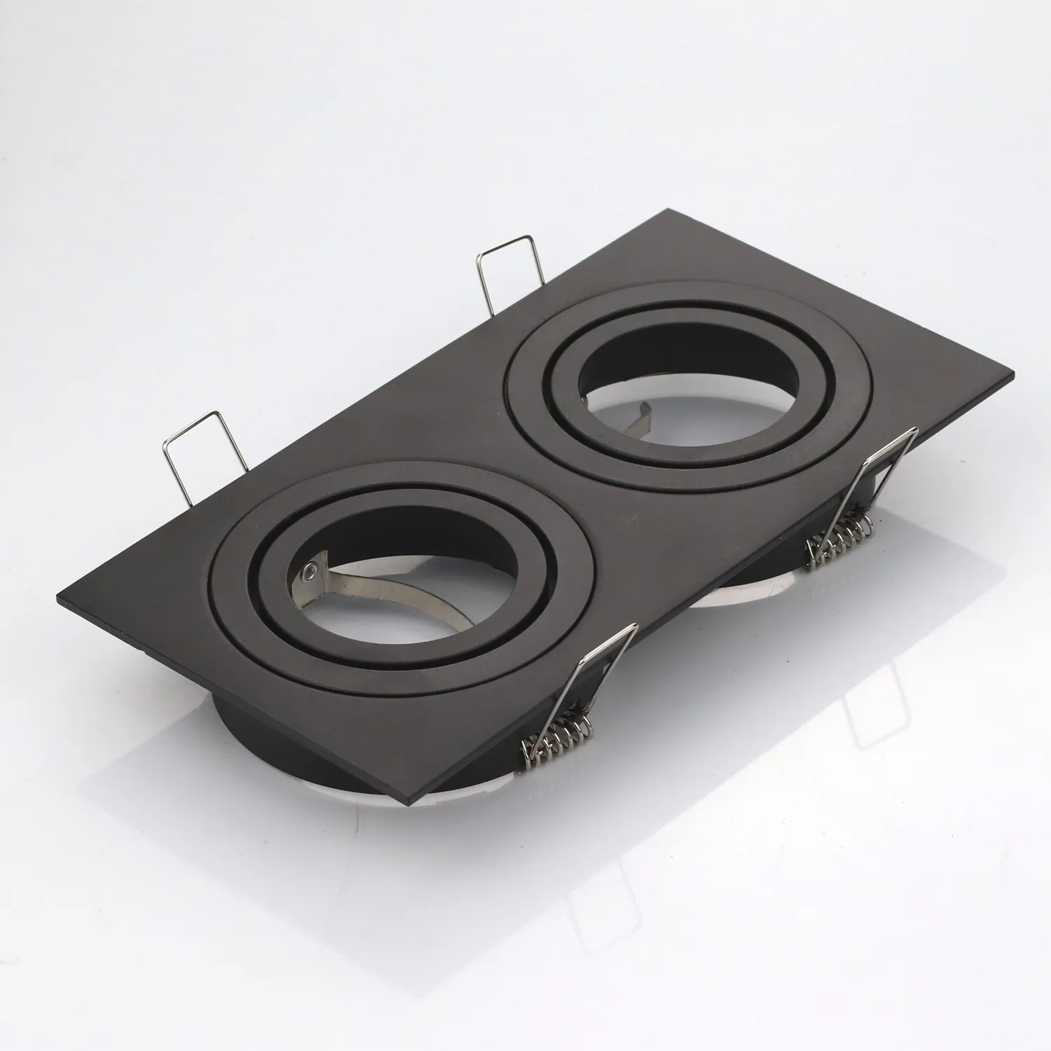 Round Light Fixtures Adjustable Recessed Square Ceiling Light, GU10 ...