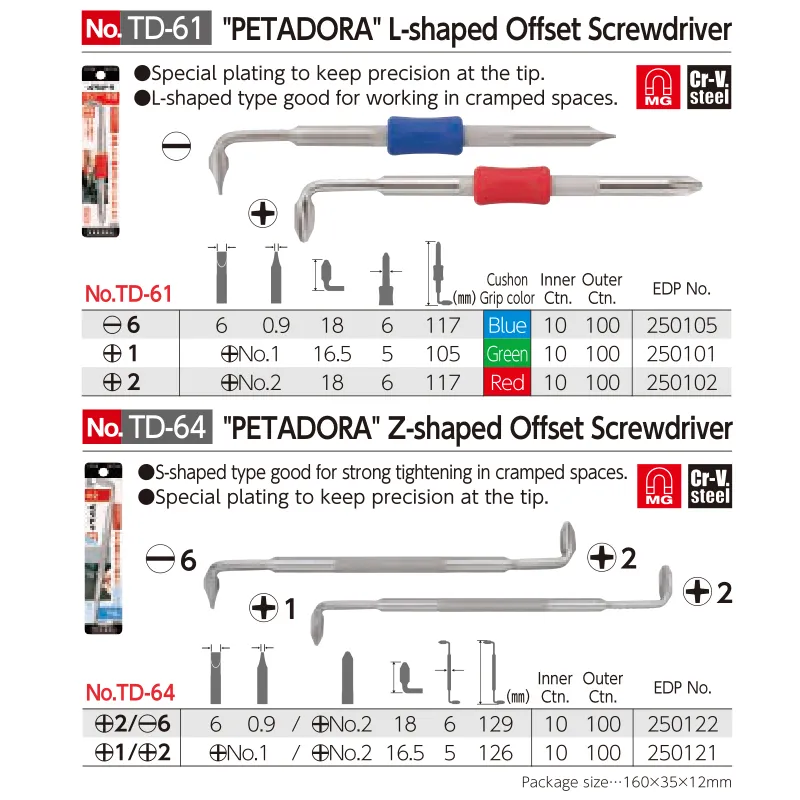 Angled Screwdriver Set: Z Type Offset & L Shaped Driver For Tight ...