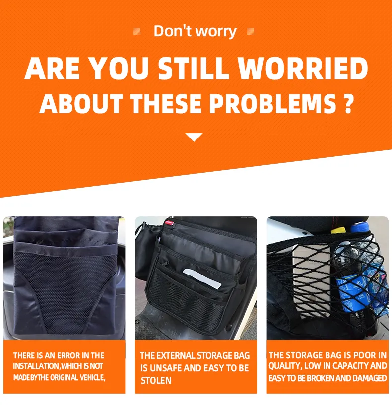 Motorcycle Parts Under Seat Storage Pouch Tool Bag Organizer for Yamaha ...