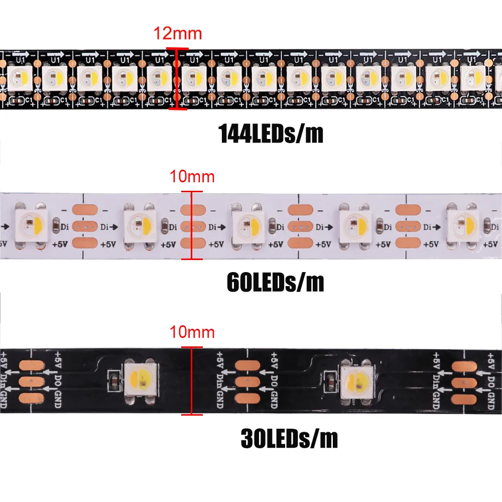 DHgate.com:SK6812 RGBW LED Strip Light - Waterproof, Addressable, 1m/2m ...