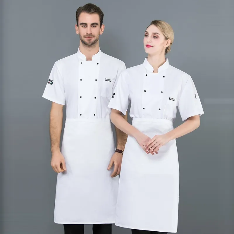 Chef Wearing Western Restaurant Hotel Plus Size Cook Uniform Short ...