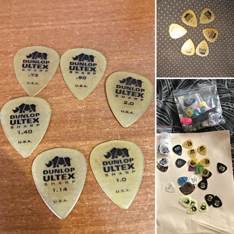 Dunlop Ultex Sharp Guitar Pick Plectrum 0.73/0.9/1.0/1.14/1.4/2.0mm ...