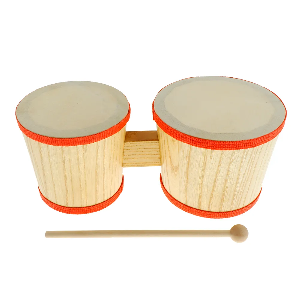 Finest Wooden Bongo Drums for Children - 4 Inch & 5 Inch - Preschool ...