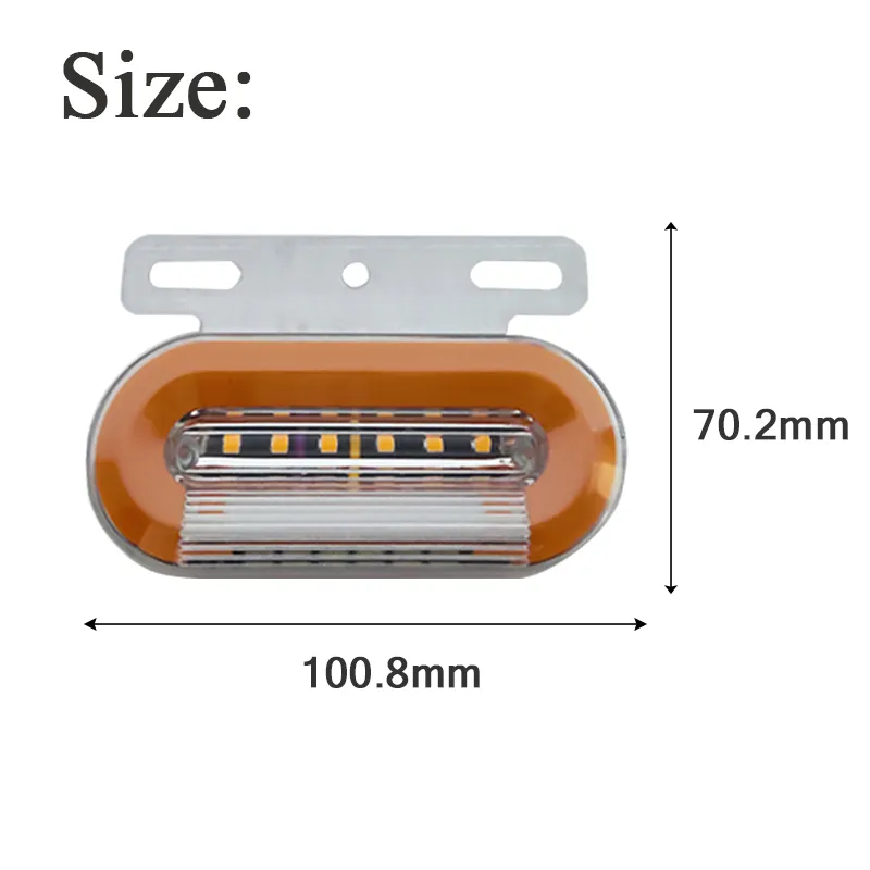 24V LED Car Truck Side Marker Signal Indicator Lights for Trailer Lorry ...