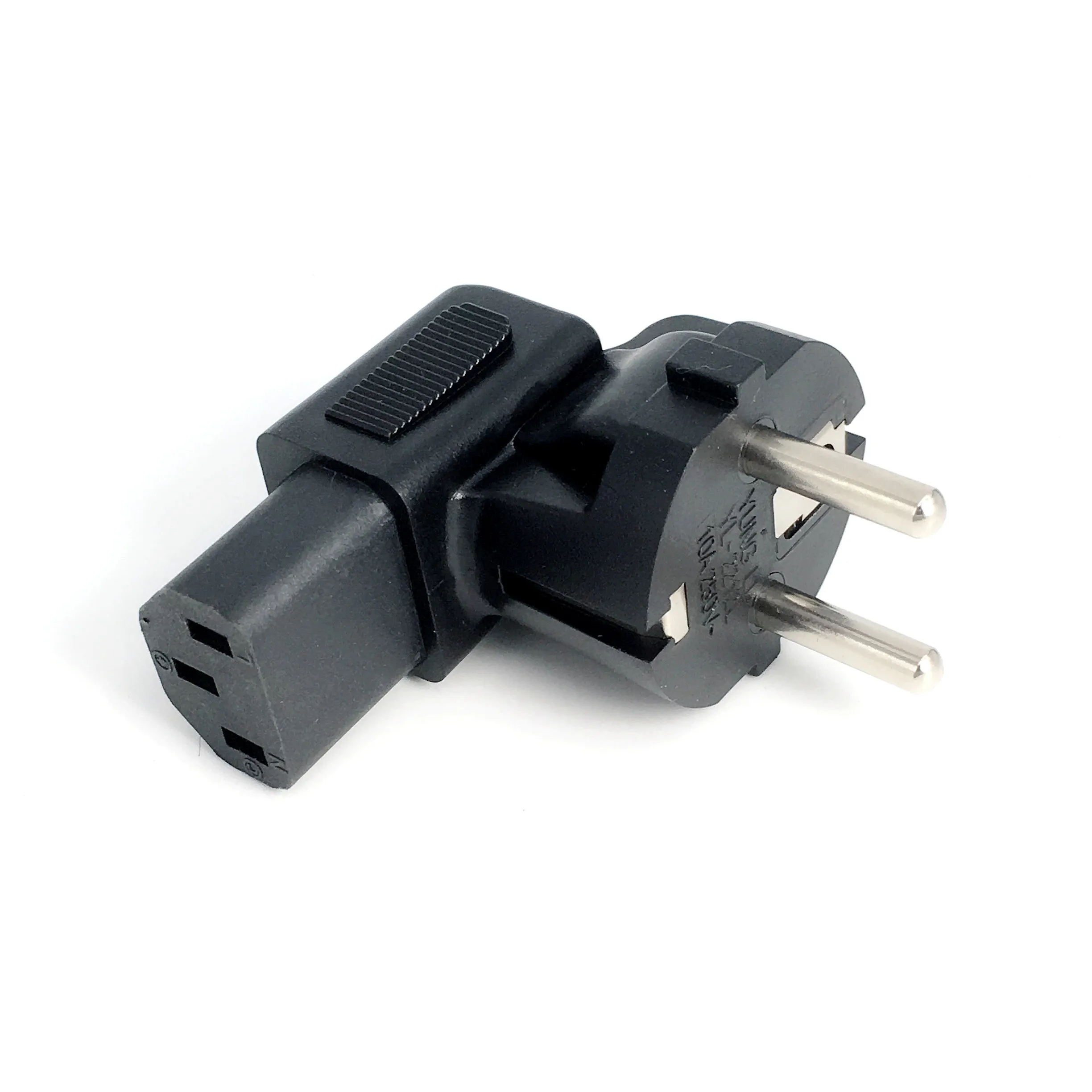 IEC320 C13 to European Schuko CEE 7 Right Angle Plug Adapter for ...