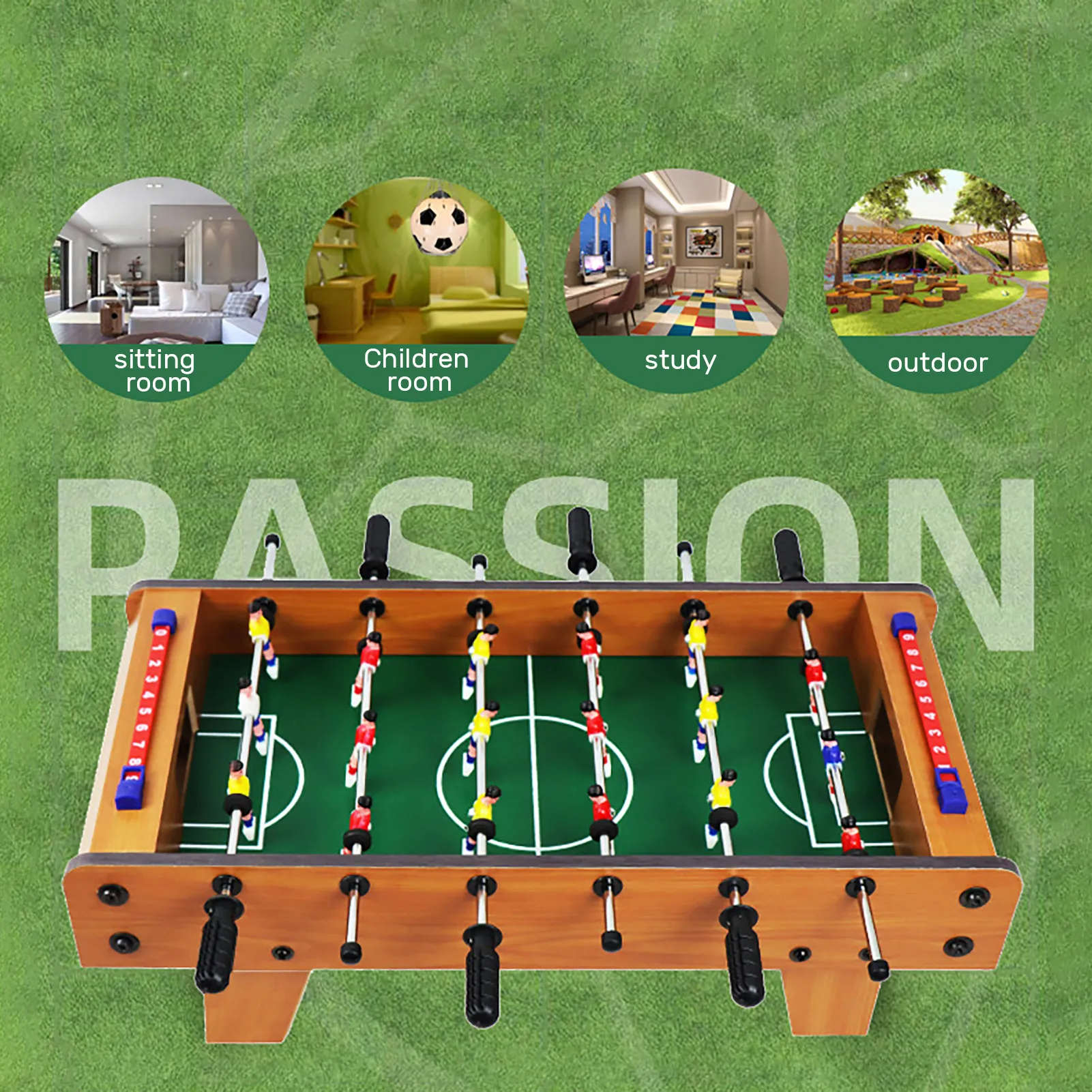 Mini Tabletop Foosball Game Set, Portable Soccer Board Game with Score ...