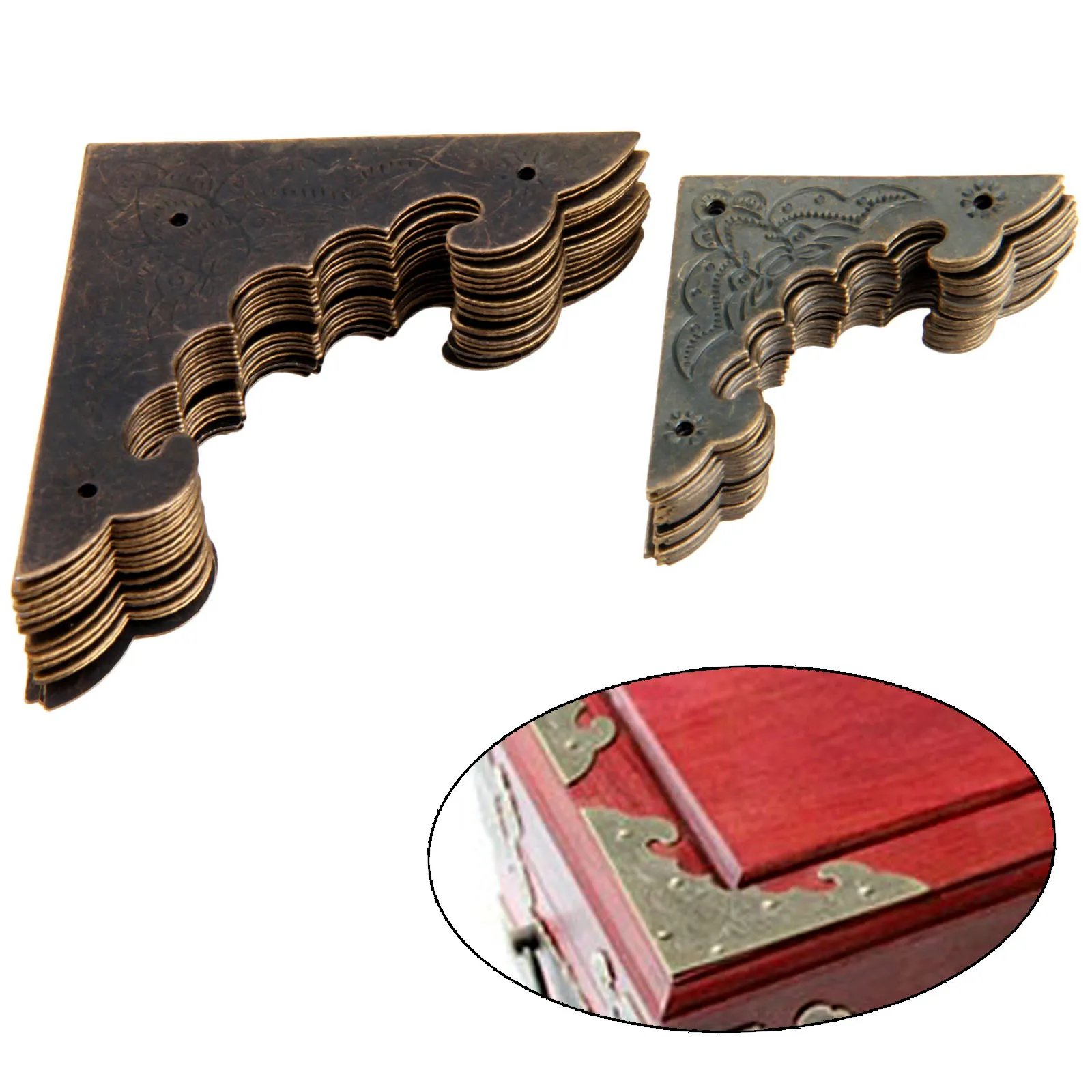 DHgate.com:4Pcs Antique Bronze Furniture Feet Corner Protectors for ...