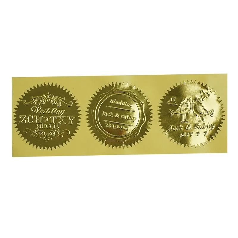 Premium Gold Silver Red Seal Stickers - Set, 50mm Round Labels - Ideal ...