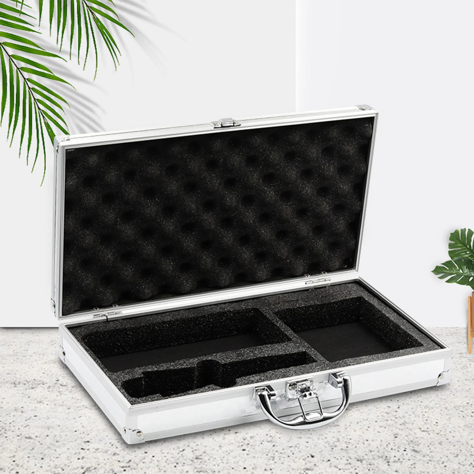 Portable Microphone Carrying Case with Foam Interior for Microphones ...