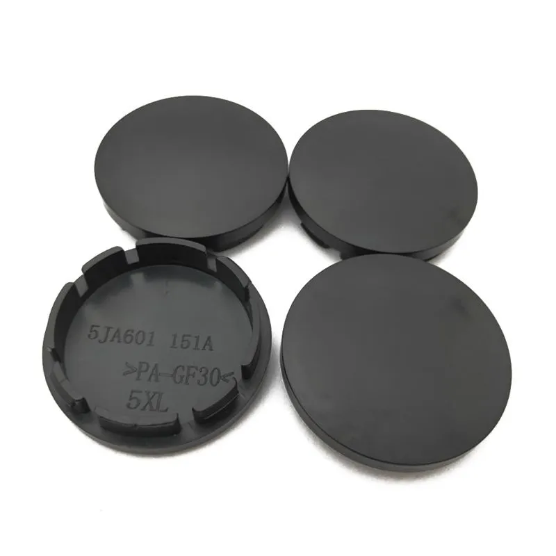 Universal Center Caps for Rims - 56mm Black/Silver ABS Car Wheel Center ...