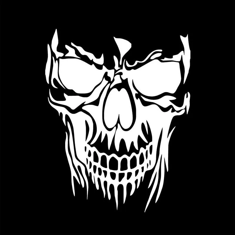 Reflective Skull Car Stickers Horror Vehicle Decals For Safety And ...