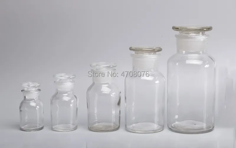Wholesale Lab Glass Reagent Bottles With Glass Cover Lid 30/60/125/250 ...