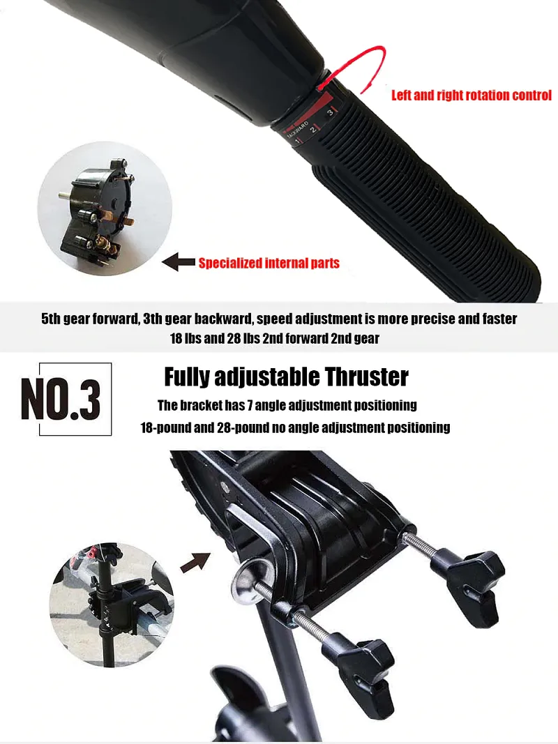 Trolling Motor For Inflatable Raft: 50lbs Thrust 12V Electric Motor For ...