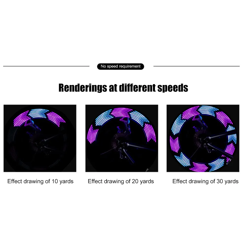 DHgate.com:2024 Upgraded USB Rechargeable Bike Spoke Light - 14 RGB LED ...