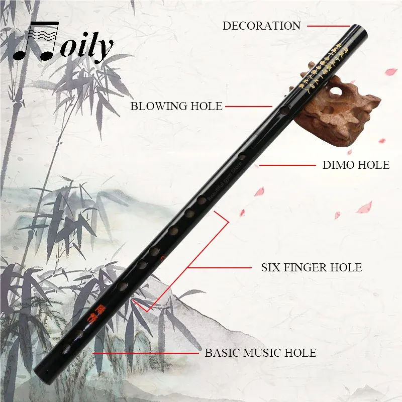 Chinese Cosplay Musical Instrument: Transverse Bamboo Flute For ...