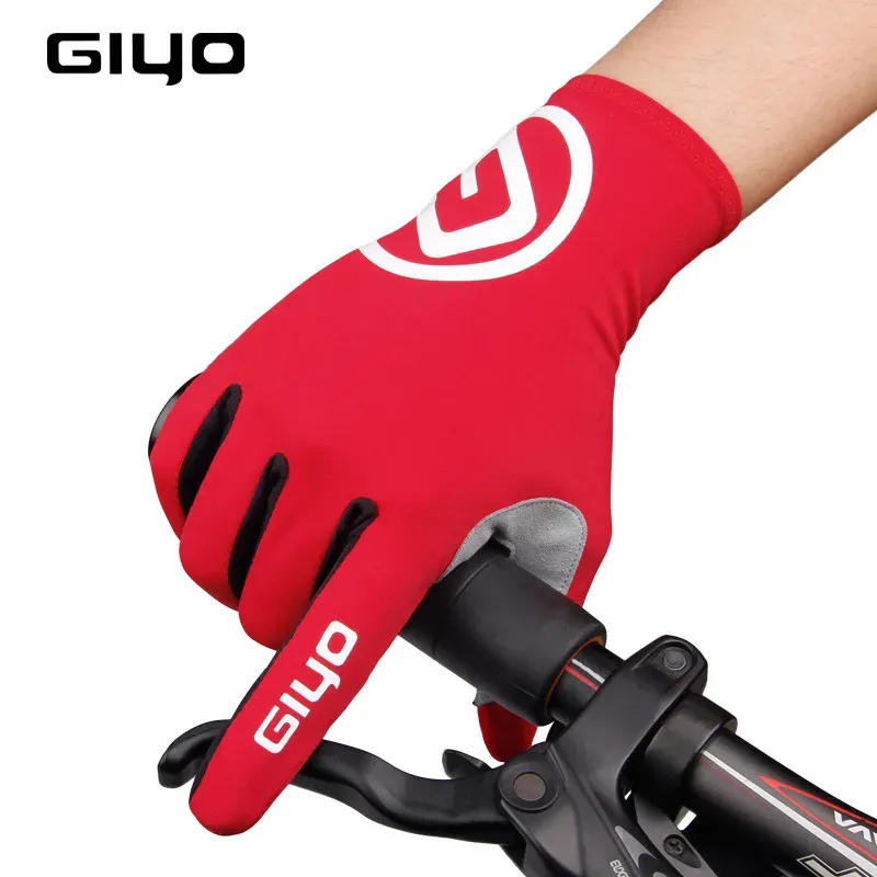 GIYO Windbreaking Full Finger Touch Screen Cycling Gloves for MTB and ...