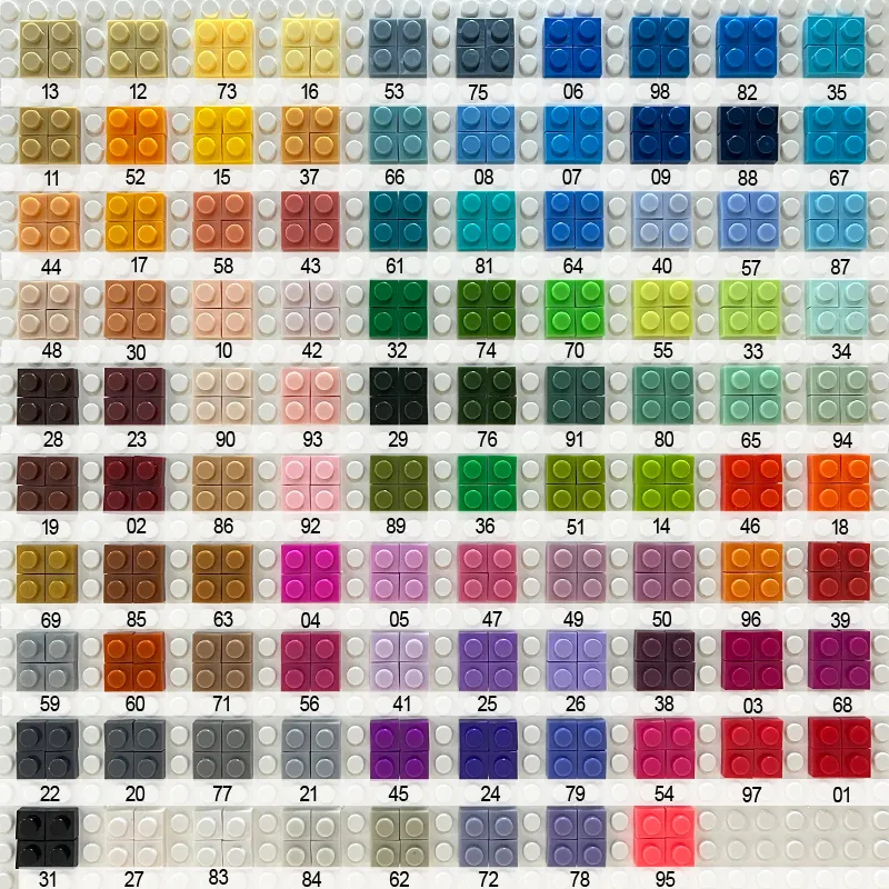 DHgate.com:98 Colors Smartable Plate 1x1 MOC Building Blocks DIY LOGO ...