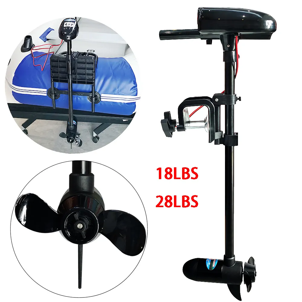 DHgate.com:18LBS 28LBS 144W 4km Inflatable Boat Electric Motor Marine ...